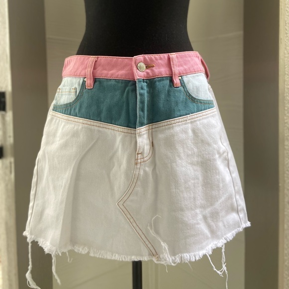 PacSun | Skirts | Pacsun Color Block Mini Skirt | Poshmark